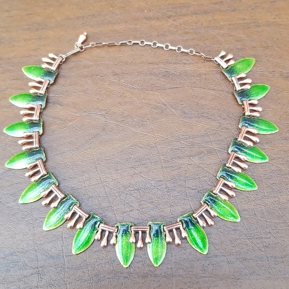 Matisse | Jewelry | Vintage Matisse Egyptian Revival Green Enamel On ...